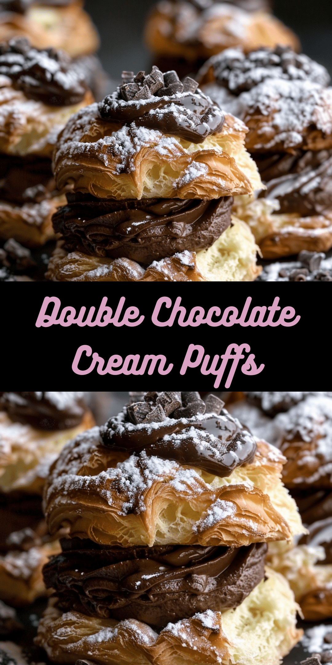 Double Chocolate Cream Puffs - Cooking With Blog