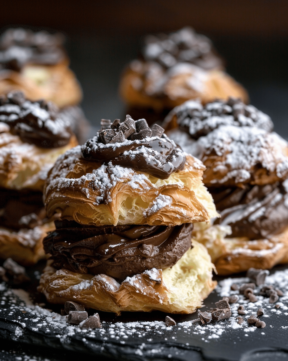 Double Chocolate Cream Puffs - Cooking With Blog