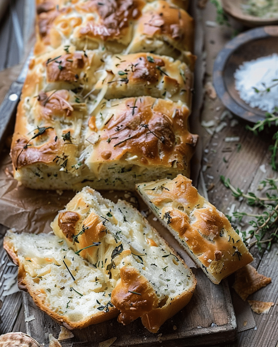 Italian Herbs and Cheese Bread - Cooking With Blog