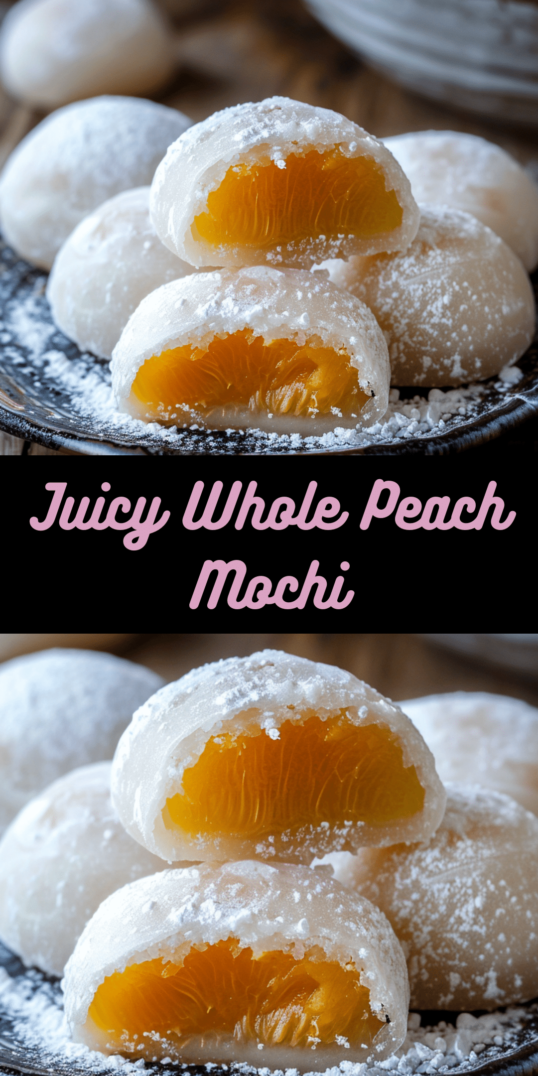 Juicy Whole Peach Mochi - Cooking With Blog