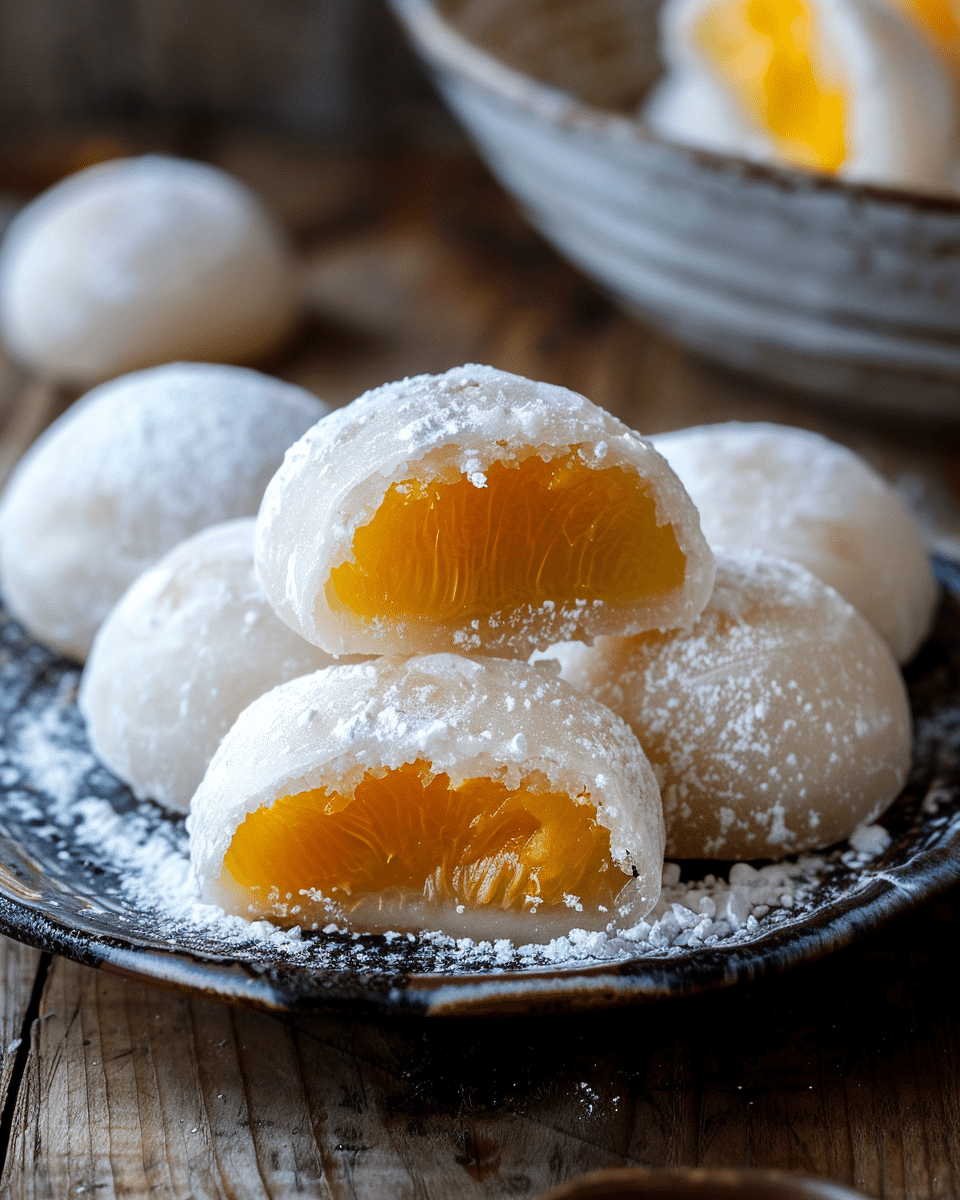 Juicy Whole Peach Mochi - Cooking With Blog