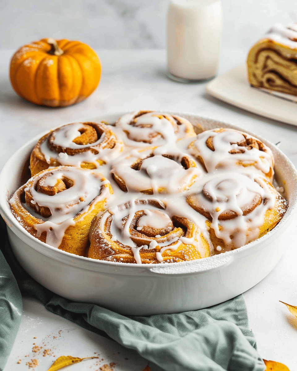 Pumpkin Cinnamon Rolls - Cooking With Blog