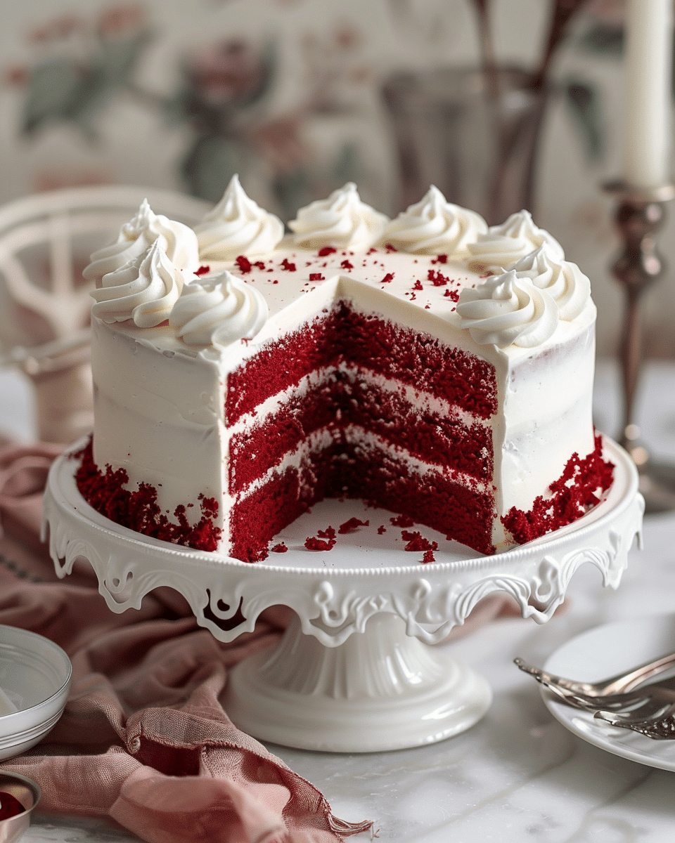 Red Velvet Poke Cake - Cooking With Blog