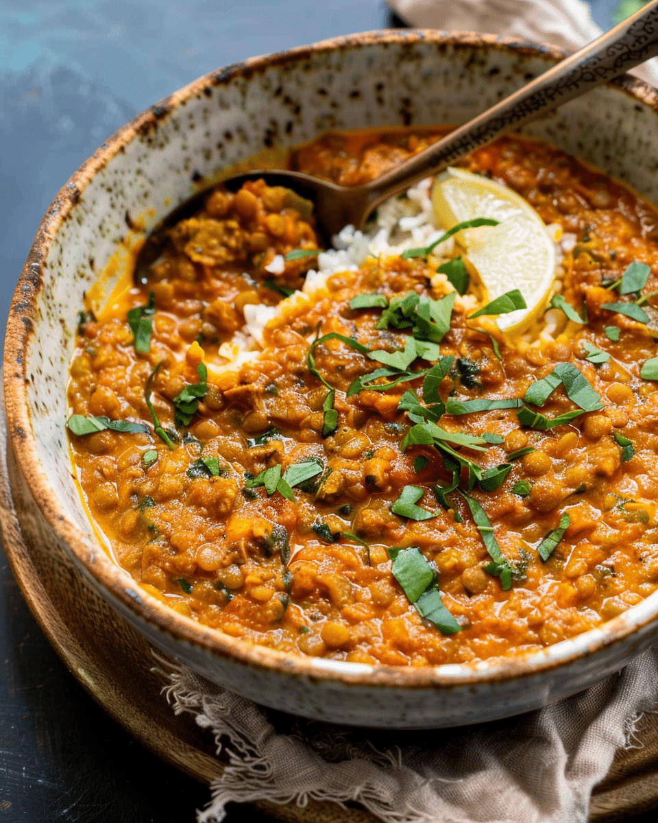 Spicy Red Lentil Curry - Cooking With Blog