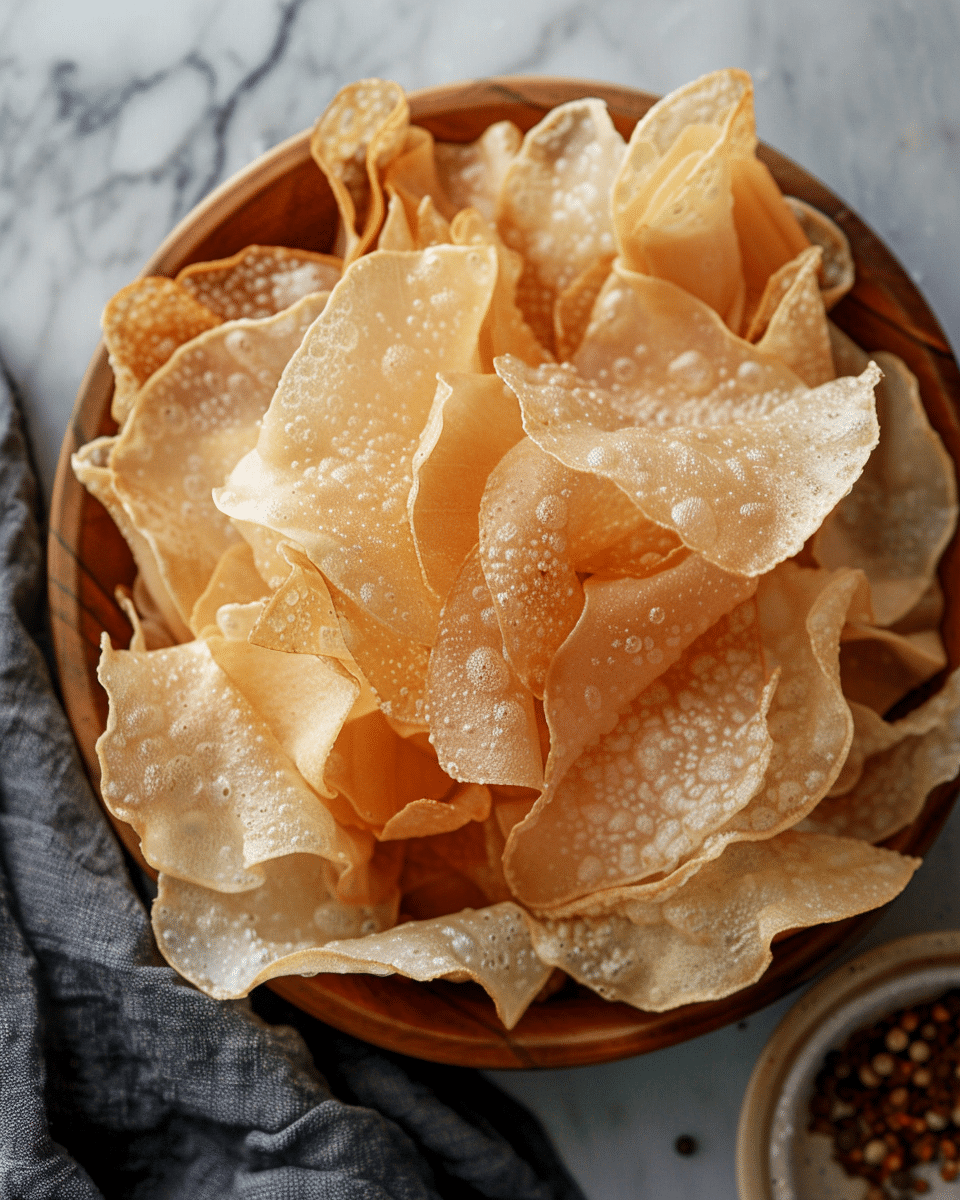 Air Fryer Rice Paper Chips - Cooking With Blog