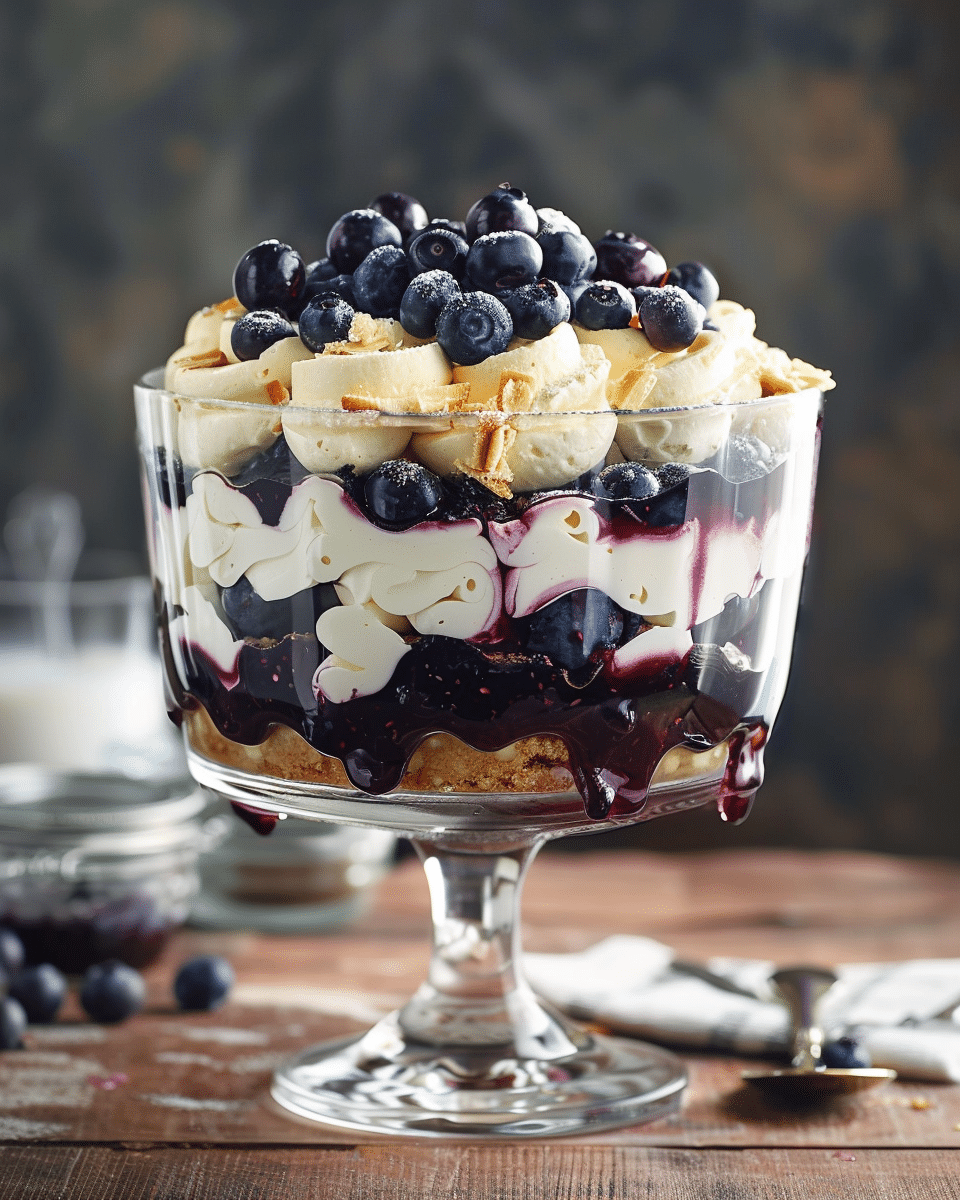 Blueberry Cheesecake Trifle - Cooking With Blog