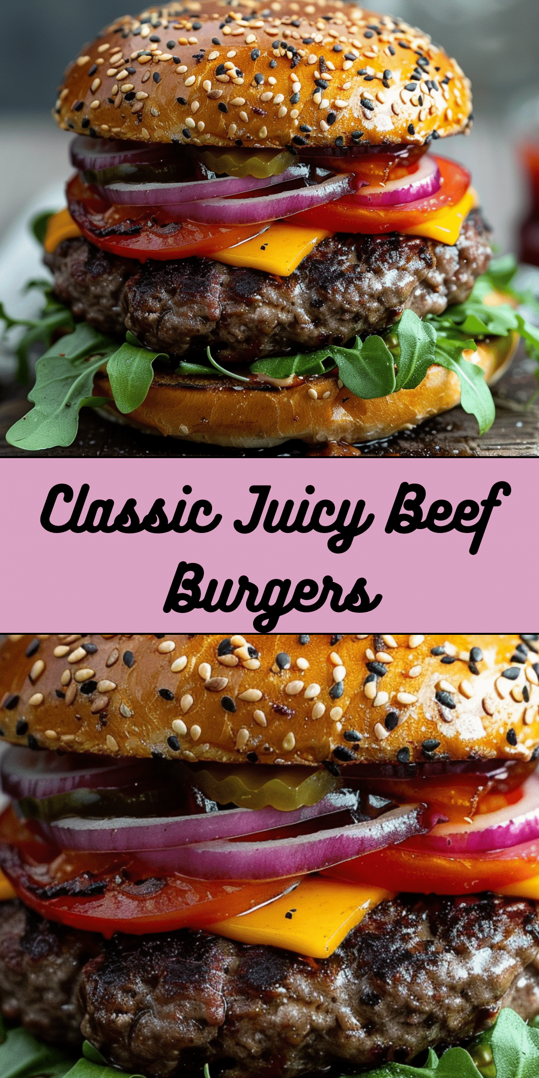 Classic Juicy Beef Burgers - Cooking With Blog