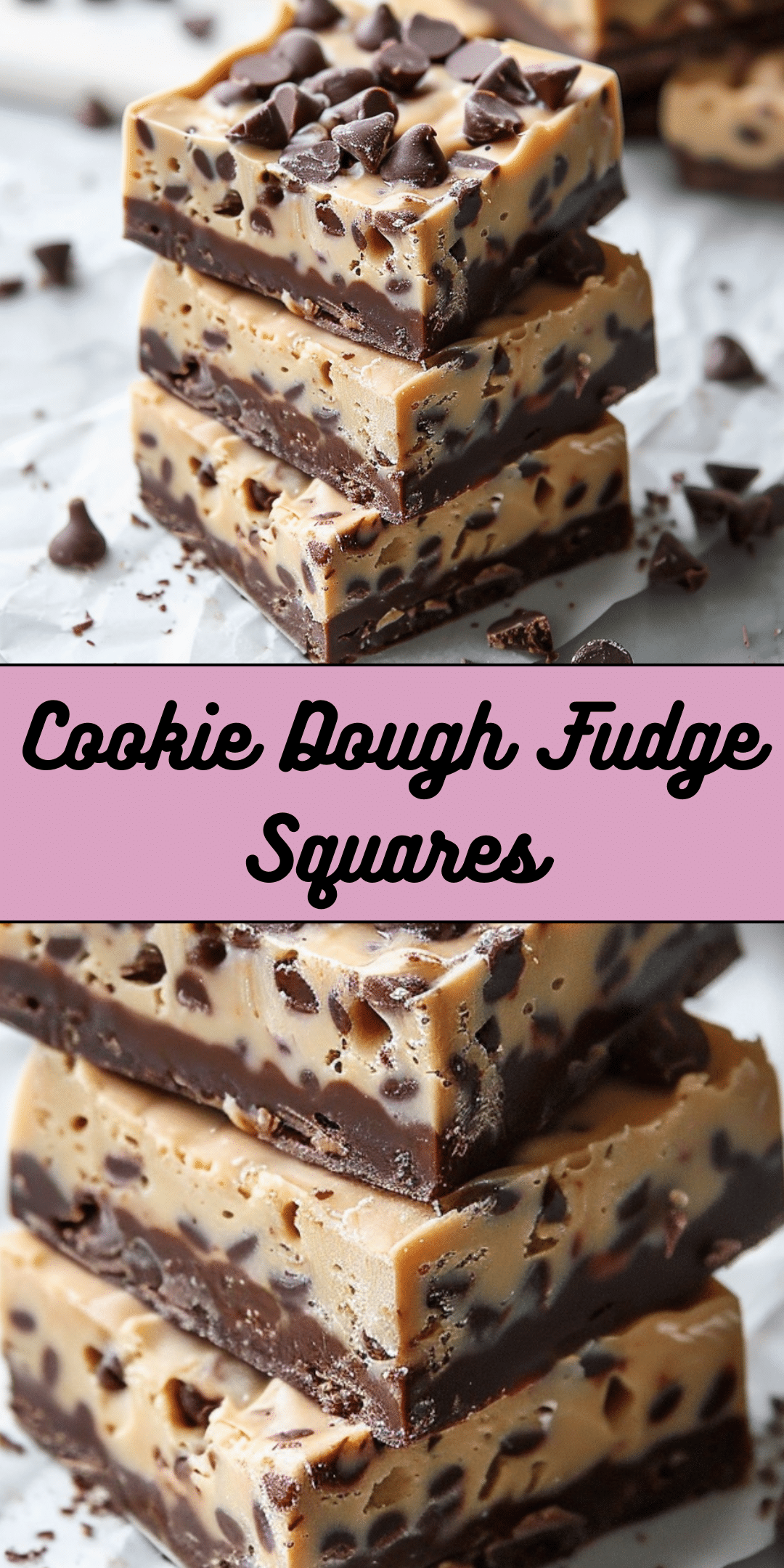 Cookie Dough Fudge Squares - Cooking With Blog
