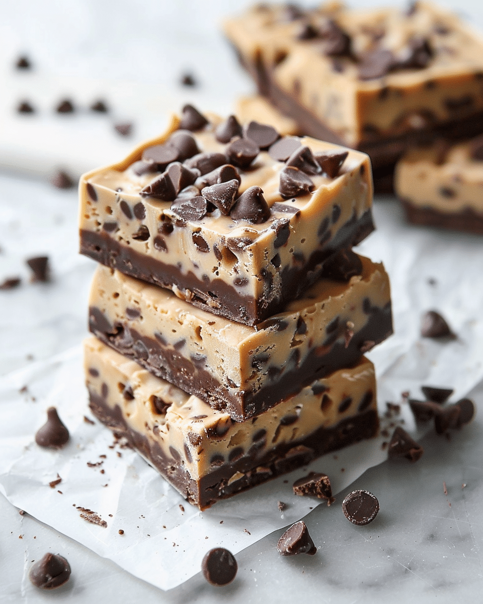 Cookie Dough Fudge Squares - Cooking With Blog