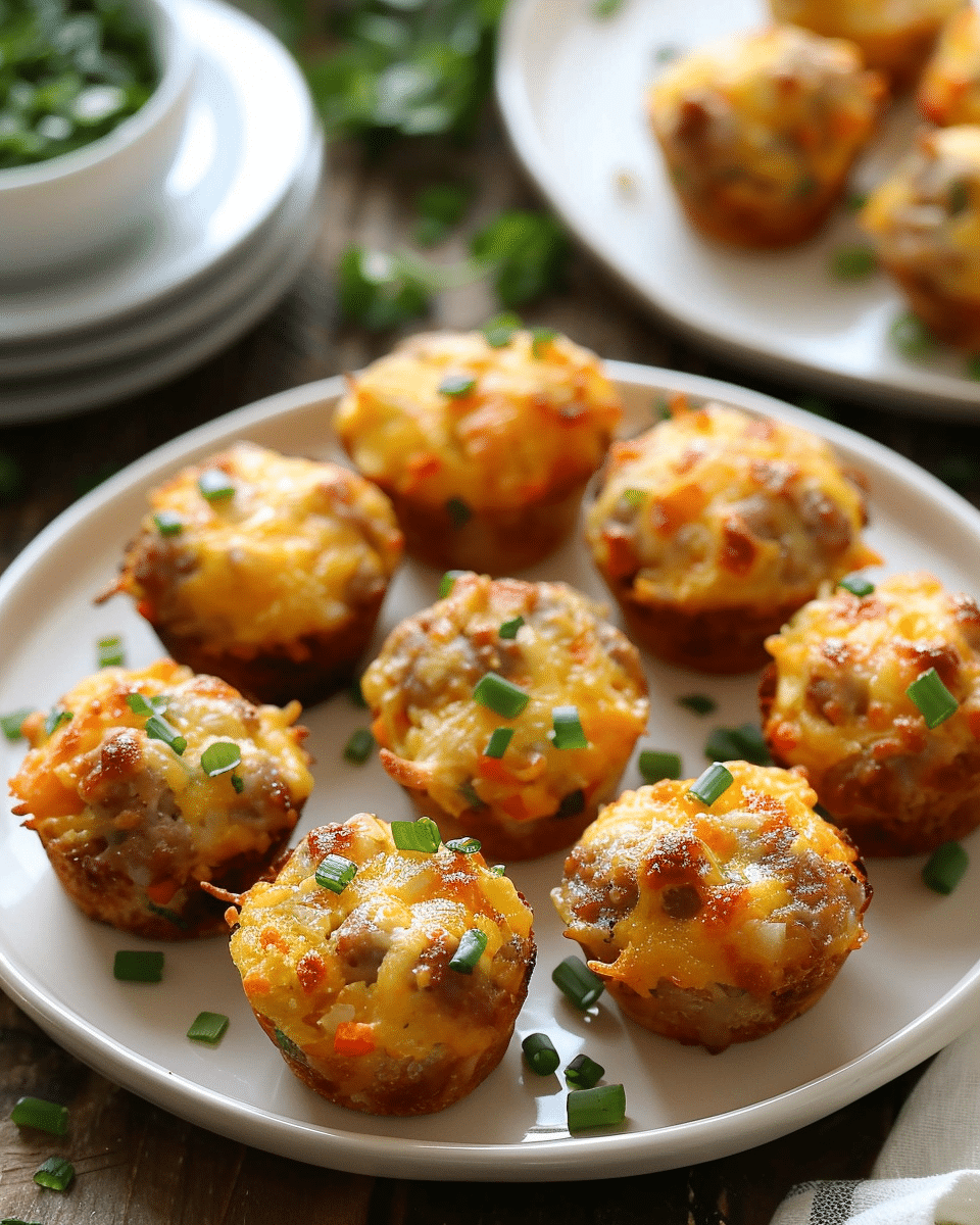 Creamy Cheddar & Sausage Bites - Cooking With Blog
