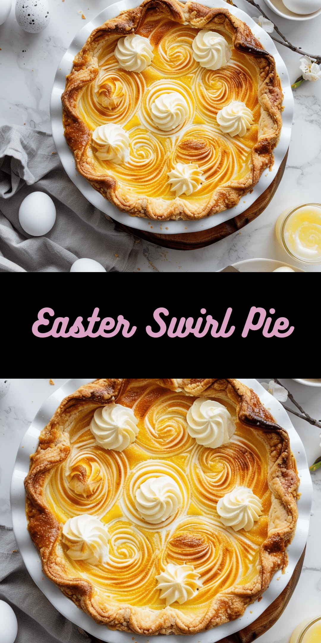 Easter Swirl Pie - Cooking With Blog