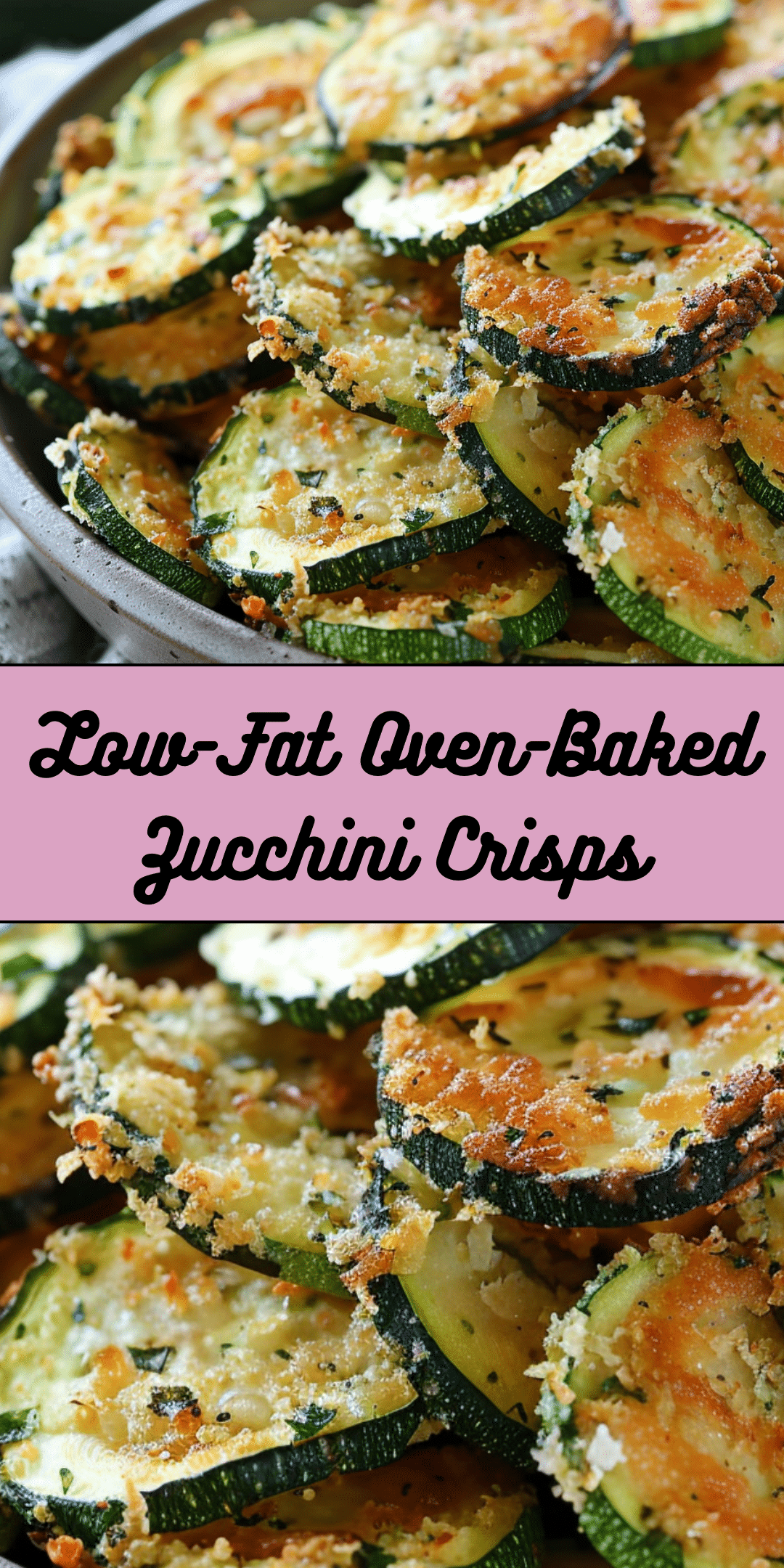 Low-Fat Oven-Baked Zucchini Crisps - Cooking With Blog