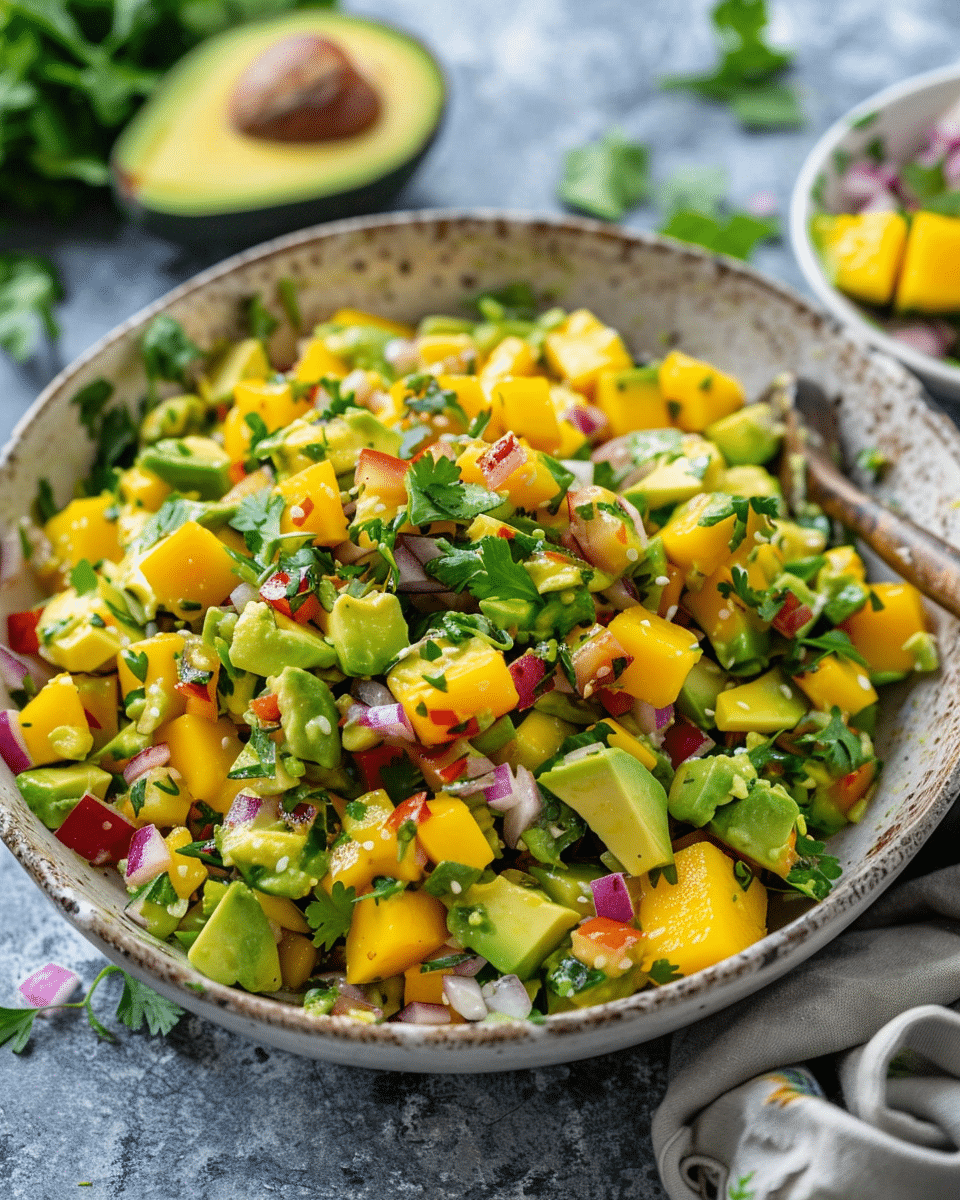 Spicy Mango Avocado Salad - Cooking With Blog