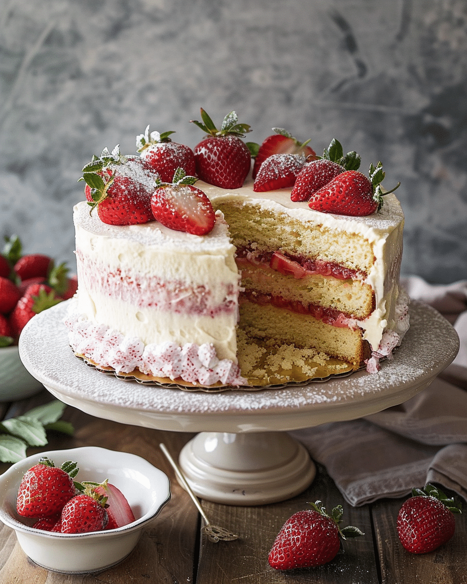 Strawberry Magic Cake - Cooking With Blog