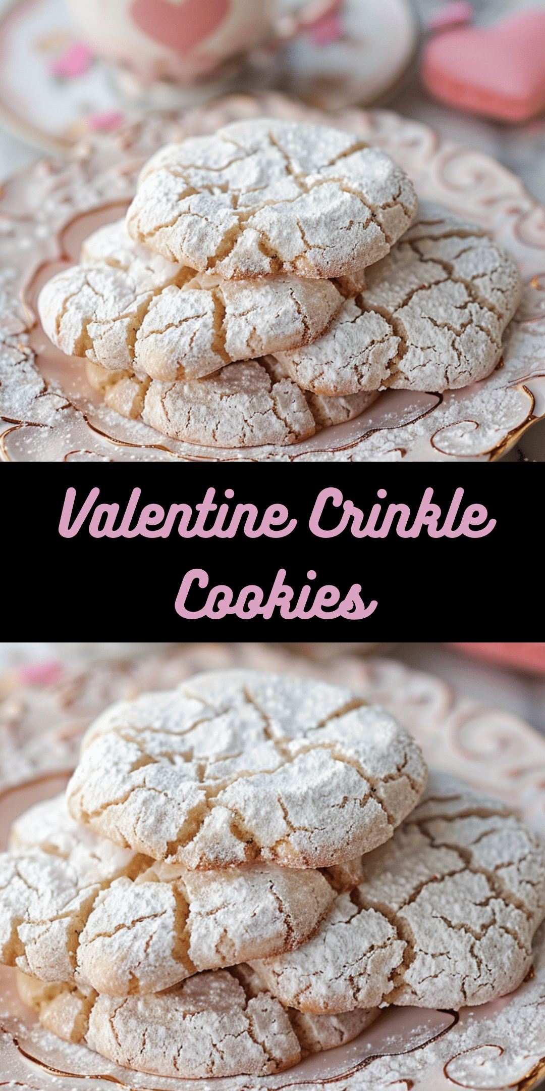 Valentine Crinkle Cookies - Cooking With Blog