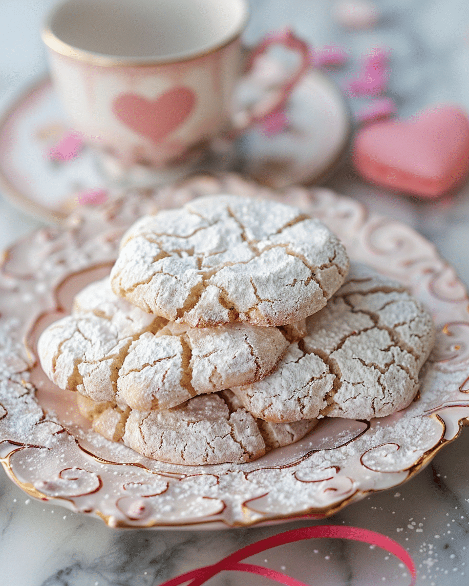 Valentine Crinkle Cookies - Cooking With Blog