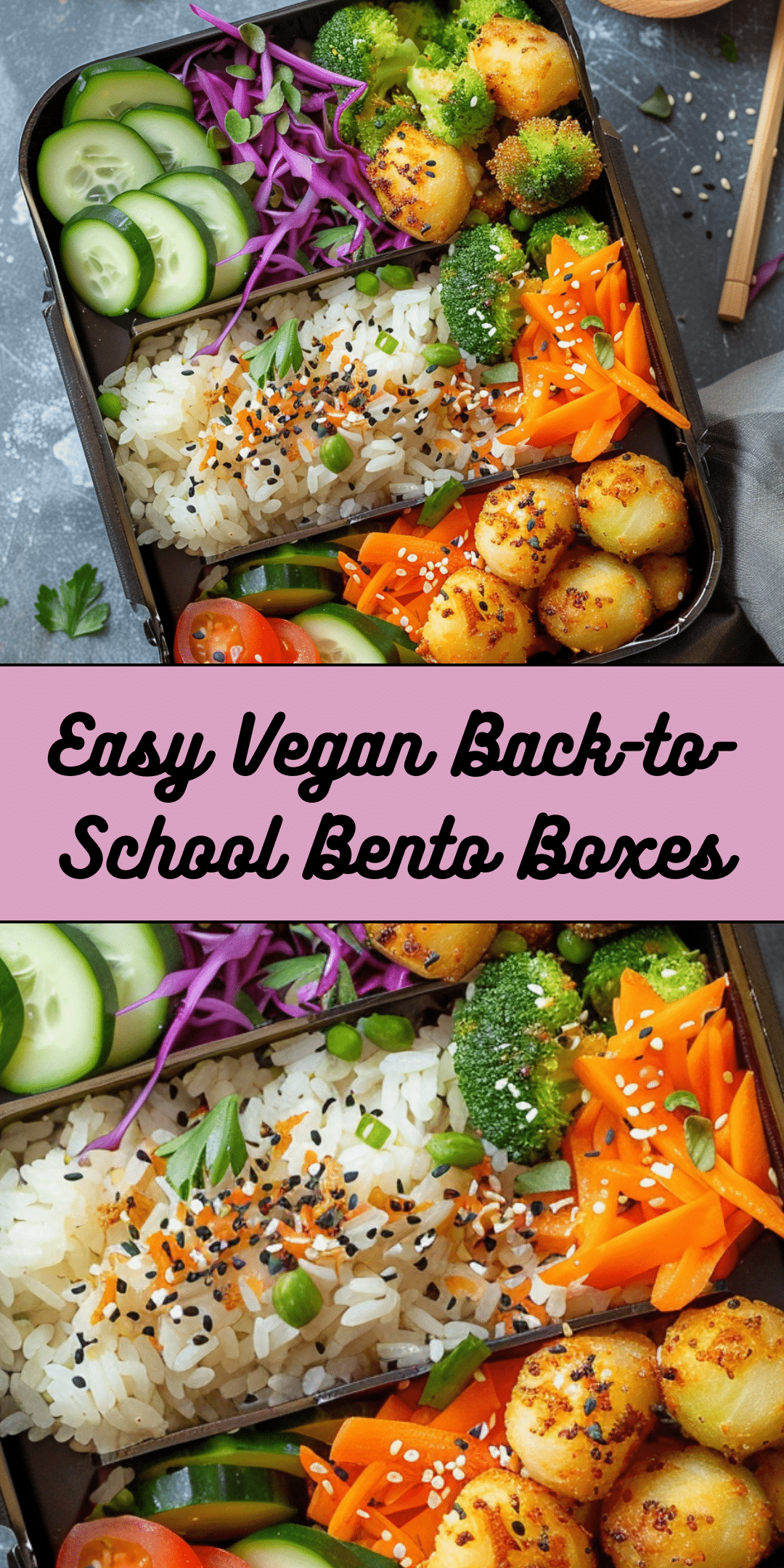 Easy Vegan Back-to-School Bento Boxes - Cooking With Blog