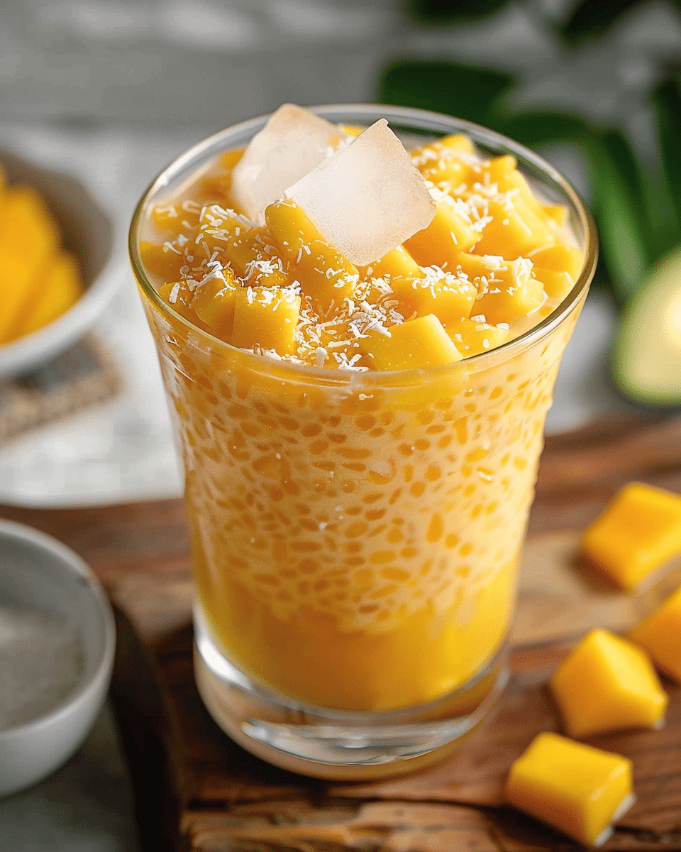 Mango Tapioca Pudding (Mango Sago) - Cooking With Blog