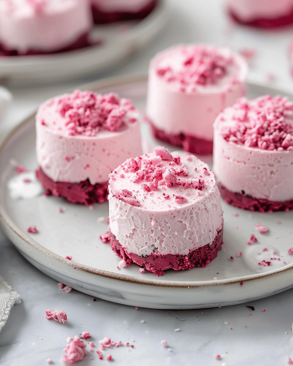 No Bake Pink Velvet Cheesecake Bites - Cooking With Blog