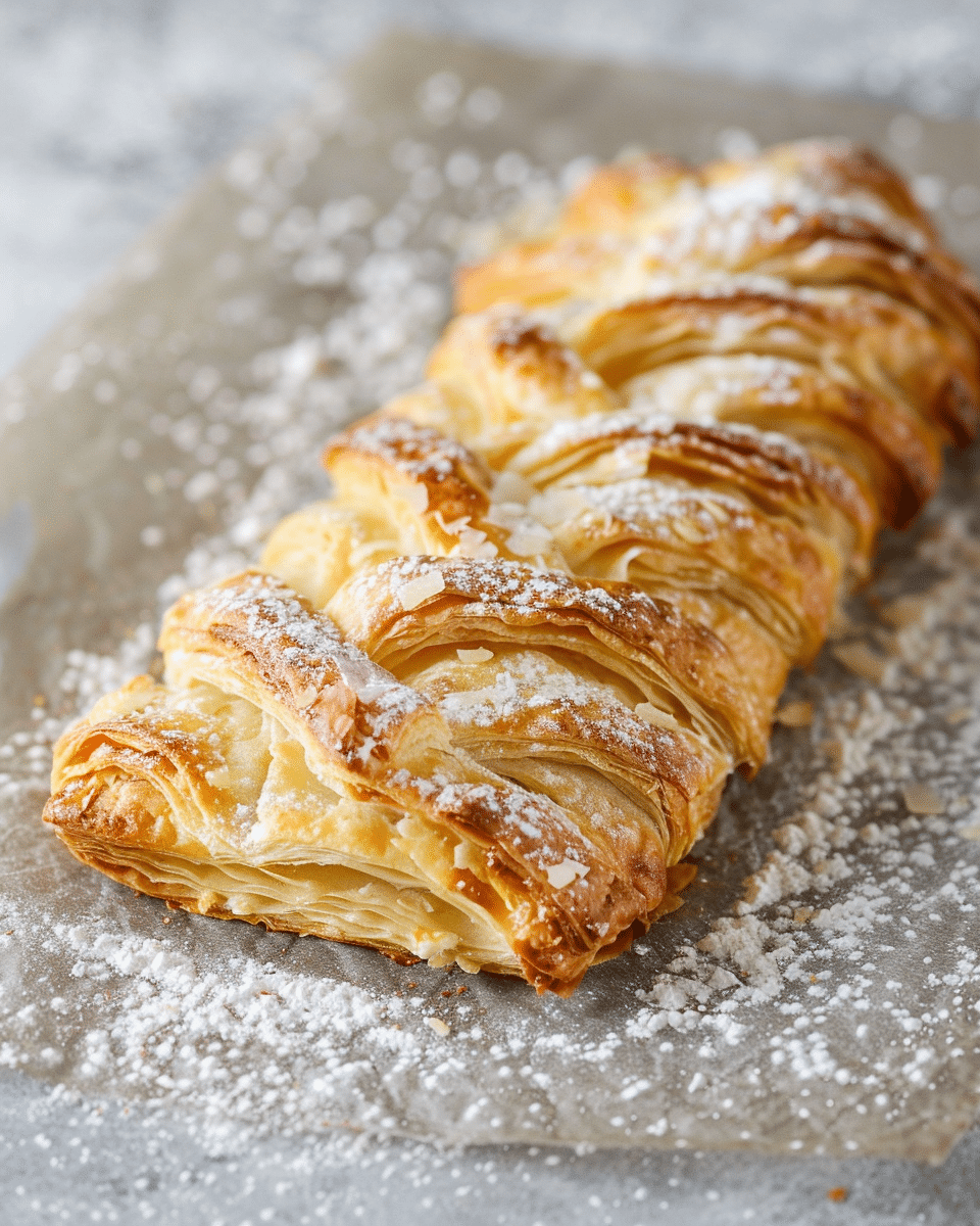 Lemon Cream Cheese Puff Pastry Braid - Cooking With Blog