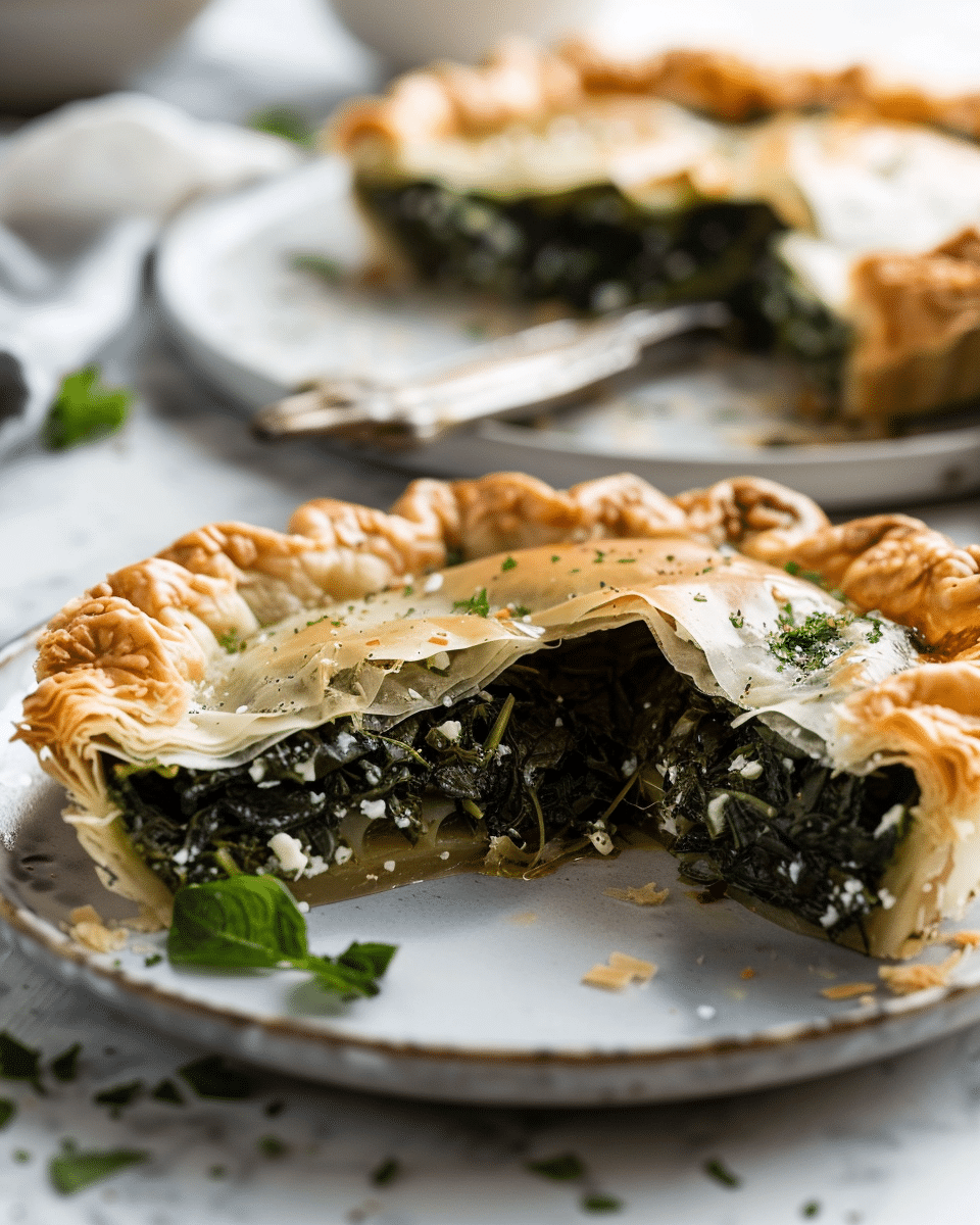 Traditional Greek Spanakopita (Spinach and Feta Pie) - Cooking With Blog